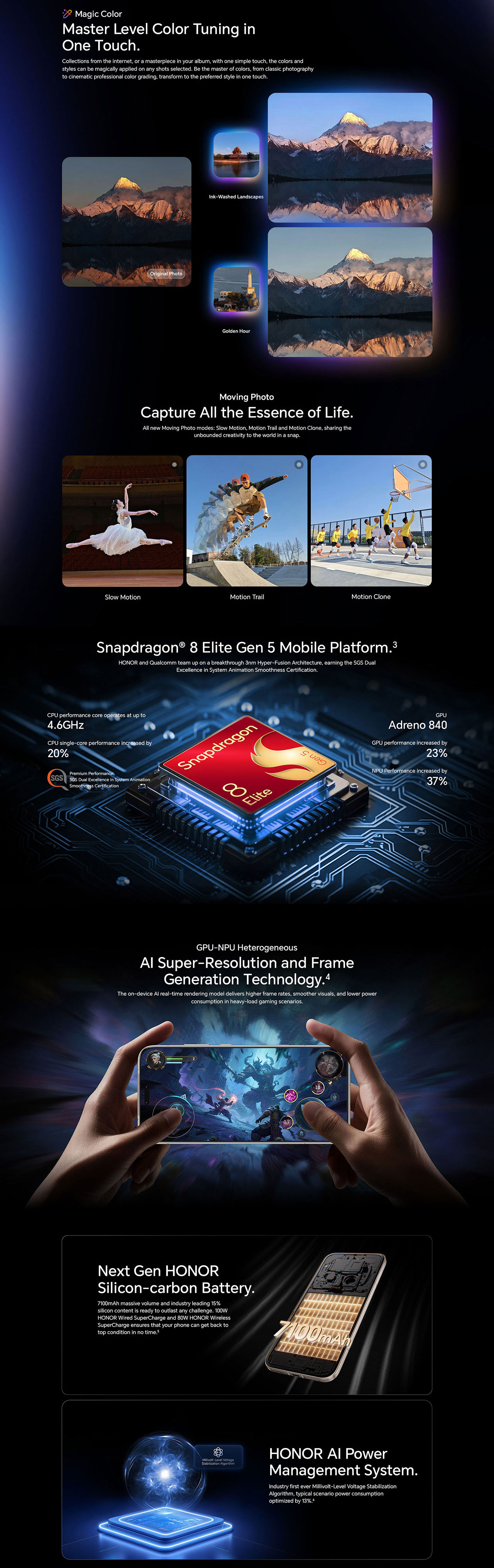 HONOR MAGIC 8 PRO PHONE 6.71" 1TB BKQ-N49-M8 PRO-5G-16+1TB-SUNRISE GOLD ...